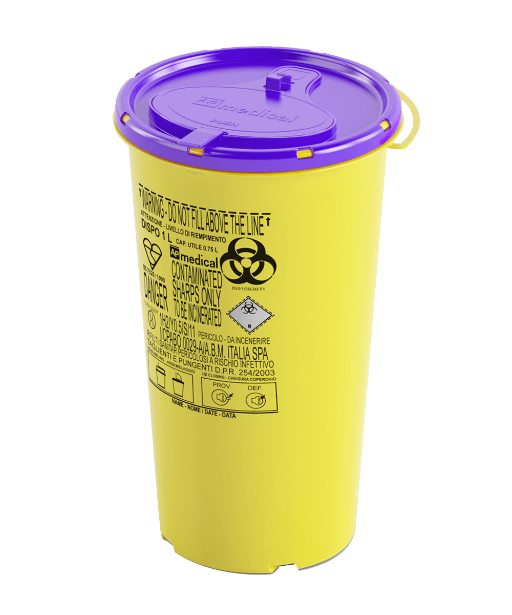 Disposable Cytotoxic Sharps Container | 1L | Sharpsmart