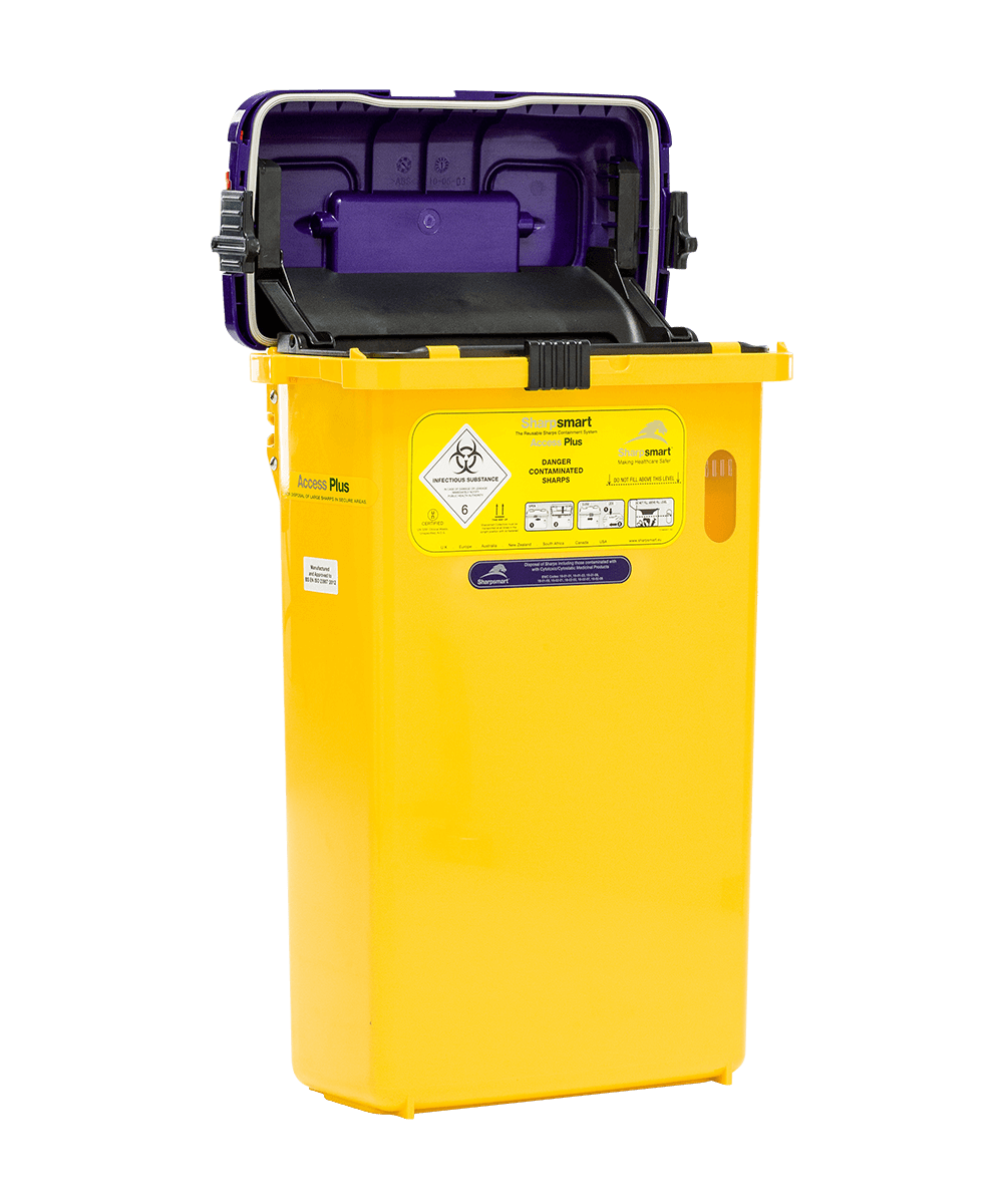 S32A+ | Cytotoxic Sharps Access Plus Container | Sharpsmart