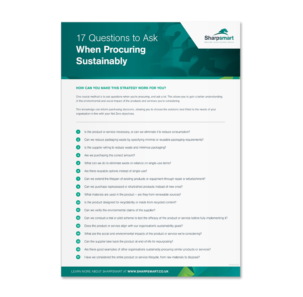 Sustainable Procurement Checklist | Sharpsmart